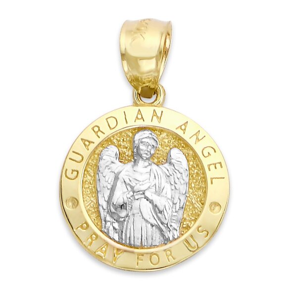 Golden Fire Jewelry | Jewelry | Solid 4k Gold Guardian Angel Pendant ...